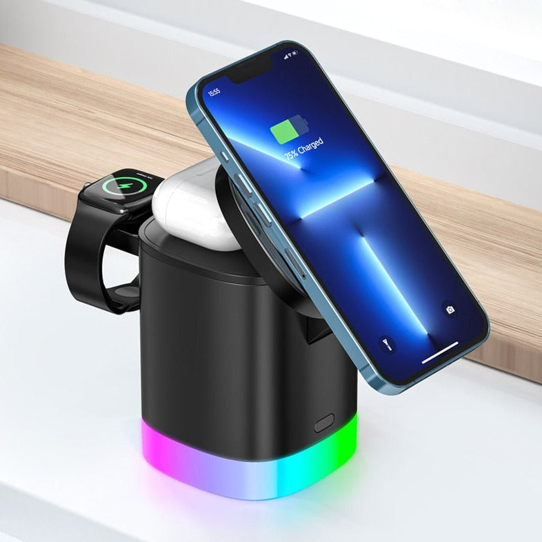 Cablenova HexHub™ - 4-in-1 MagSafe Wireless Fast Charging Dock W/ RGB ...